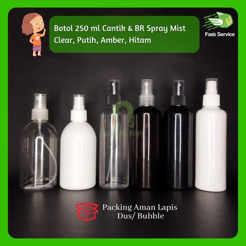 Jual BOTOL SPRAY 250ml PET HITAM TEBAL BODY MIST PARFUM SANITIZER ...