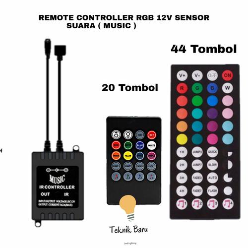 Jual Music sensor suara IR controller Remote RGB Driver 3528 5050 1 ...