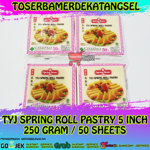 Jual TYJ Spring Home Spring Roll Pastry 5 inch Kulit Pangsit 250gr ...