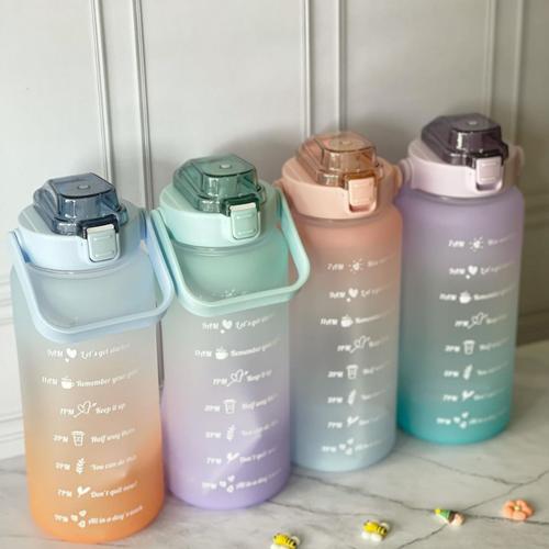 Jual BOTOL MINUM BOTOL AIR MINUM MOTIVASI 2 LITER GRADASI GRADIENT ...