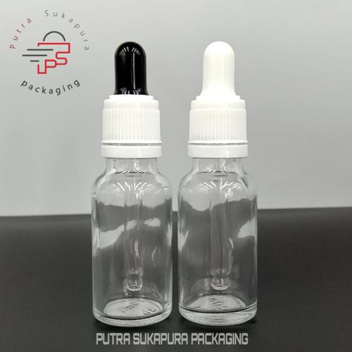 Jual Botol Pipet 20Ml Bening / Botol Kaca Tetes 20Ml/ Ring Putih ...