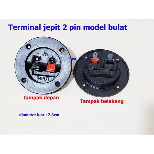 Jual Terminal Jepit 2 Pin model bulat Speaker Amplifier Kabel Power Box ...