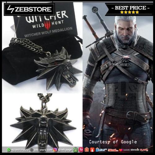 Jual sale Necklace Pendant The Witcher Wild Hunt Medallion Black Set1 ...