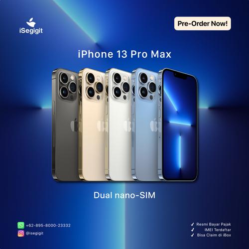 Jual (DUAL NANO SIM) iPhone 13 Pro Max 256GB Resmi Pajak - Kota Pangkal ...