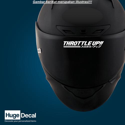 Jual Decal Sticker Throttle Up Stiker Visor Kaca Helm - Putih - Kab ...