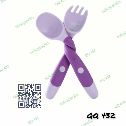 Promo Sendok Garpu anak latihan belajar makan sendiri bisa dilengkungkan - SG Kuning - Jakarta ...