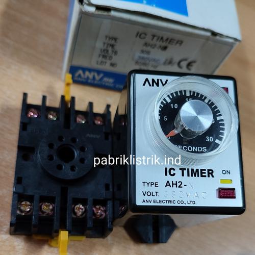 Jual Timer AH2 N 30s 220V atau 380V AC dan socket 8PFA ANV Taiwan ...