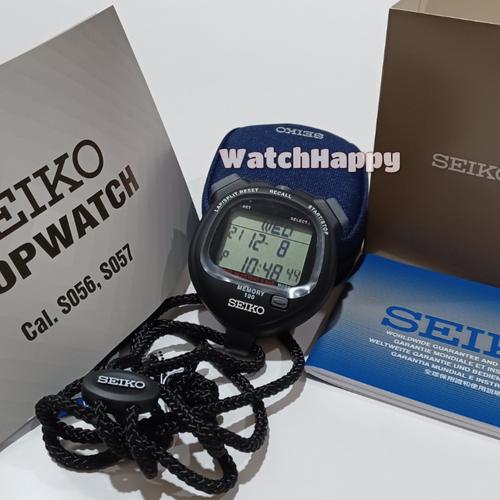 Jual STOP WATCH SEIKO ORIGINAL S23601P1 Black 100 Memory S23601P S23601 ...