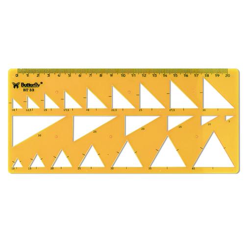Jual Penggaris Bentuk / Segitiga / Triangle Template Ruller BT-33 ...