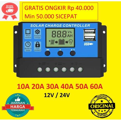 Jual Solar Charge Controller 60A 50A 40A 30A 20A 10A Cell PWM 12V 24V - 10A - Jakarta Utara ...