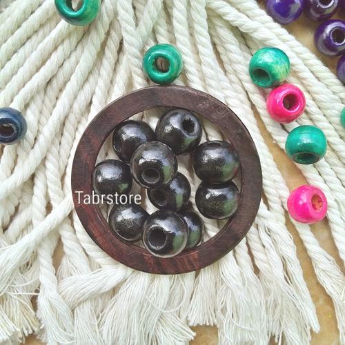 Jual Manik Kayu warna ukuran 2cm, 2,5cm, 3cm | Wooden Beads | Manik ...