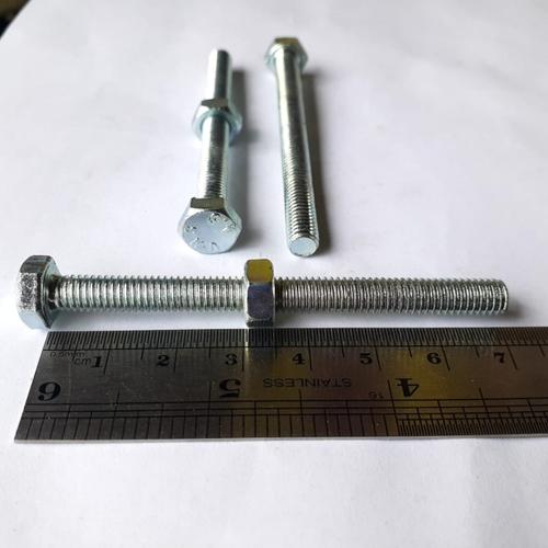 Jual M6X70 BAUT HEXAGON PUTIH BMP M6 X 70 PANJANG 7 CM GALVANIS KUNCI ...