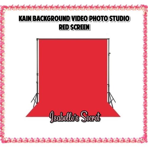Jual Kain Background Merah Pas Foto Tebal / Backdrop Red Screen Studio ...