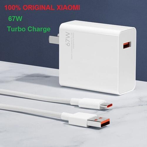 Jual XIAOMI Charger 67W Turbo Charge + Cable Type-C 6A Original US ...