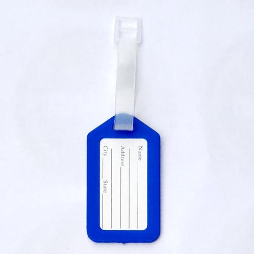 Jual luggage tag Koper Tas Label name tag Bahan plastik silicon - Biru ...