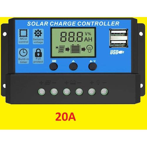 Jual Solar Charge Controller 60A 50A 40A 30A 20A 10A Cell PWM 12V 24V - 20A - Jakarta Utara ...