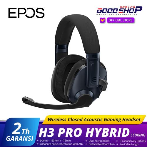 Promo EPOS H3 PRO HYBRID SEBRING Closed Acoustic Bluetooth - Gaming Headset Cicil 0% 3x ...