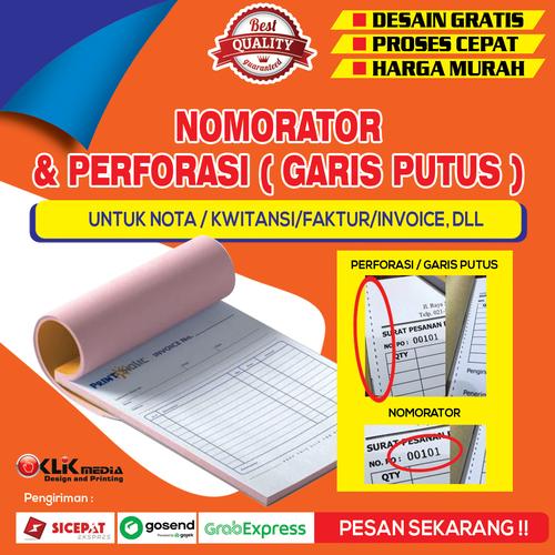 Jual NOMORATOR DAN PERFORASI - PERFORASI, TANPA PLY - Kota Bekasi ...
