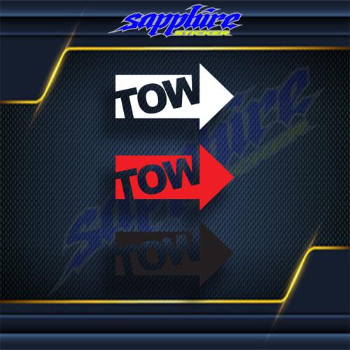 Jual Sticker TOW Stiker Towing Mobil - Putih - Jakarta Timur - Sapphire ...