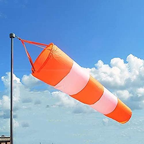 Jual WindSock / Petunjuk Arah Angin ukuran 45x30x1.5m - oren polos ...