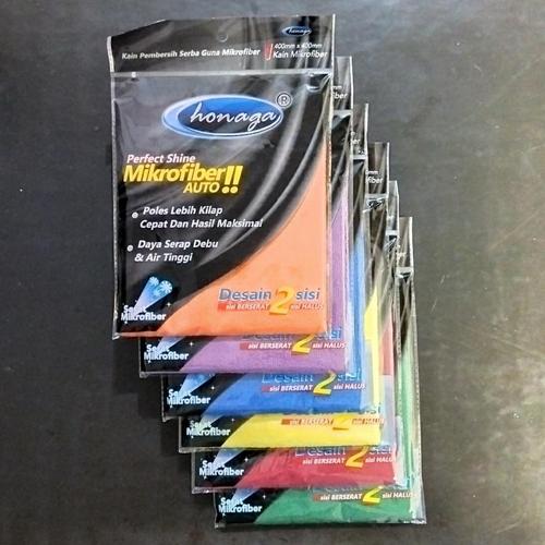 Jual KAIN LAP MICROFIBRE AUTO HONAGA 2 SISI KUALITAS TERBAIK 40X40 CM ...
