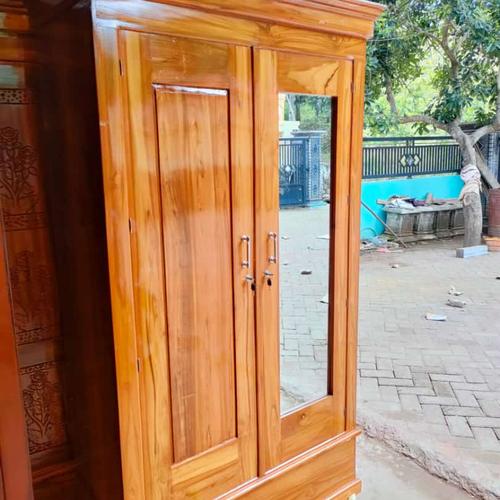 Jual lemari pakaian kayu jati 2 pintu / lemari baju kayu jati 2 pintu ...