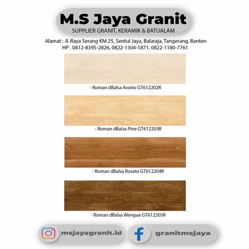 Jual ROMAN GRANIT MOTIF KAYU 15X60 GT612205 D'BALSA WENGUE GRADE B ...