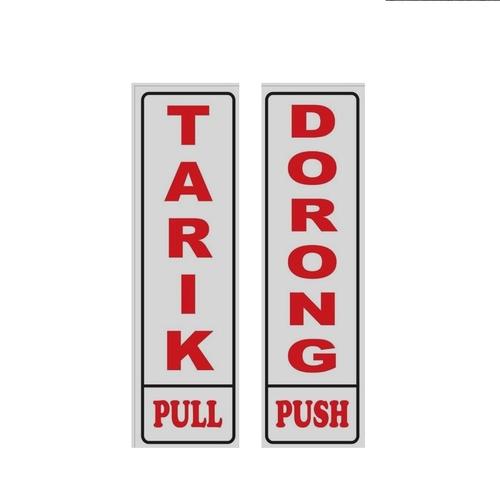 Jual sign stiker tarik / dorong / pull / push sticker - 20x5 Tarik ...