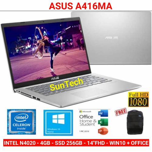 Jual LAPTOP ASUS A416MA N4020|SSD 256GB|4GB|14"|WIN10 + OHS - Jakarta ...