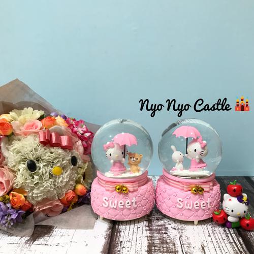 Jual Pajangan Snowball Music Box Large Lampu Salju Otomatis Hello Kitty ...