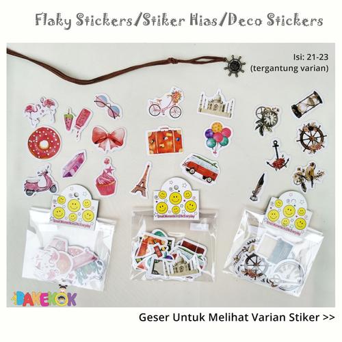 Jual Stiker Aesthetic/Flaky Sticker/Stiker Deco Aneka Varian - P-51 ...