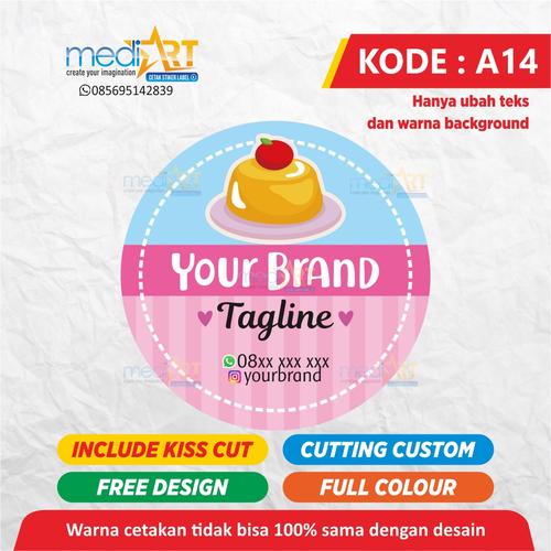 Jual Stiker Label Kemasan Makanan Untuk Puding Tinggal Tempel - 3x3cm ...