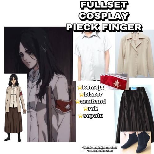 Jual Fullset Pieck finger cosplay costume attack on titan snk season4 ...