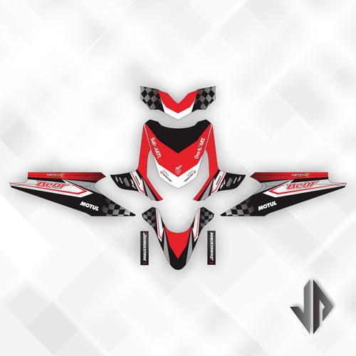 Jual Decal Sticker / Stiker Beat Karbu 2012 6 - Biru Merah - Kab. Blora ...