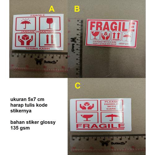 Jual Stiker Fragile Sticker Fragile Stiker Pecah Belah 5x7 cm - Jakarta ...