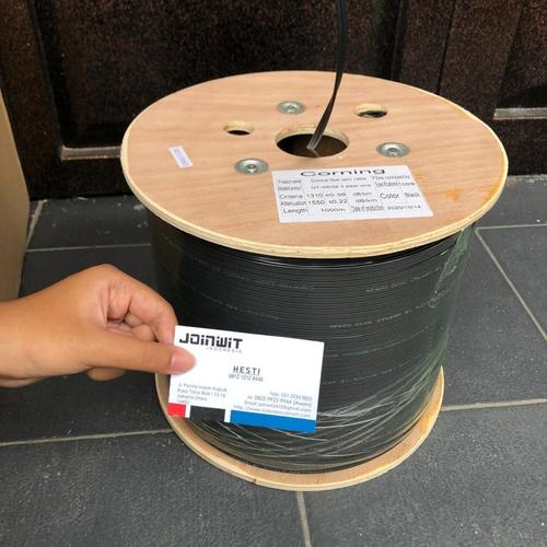 Promo Kabel Dropcore Drop Wire Dropcable Fiber Optic 1 Core 1000 Meter ...