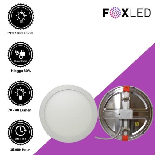 Jual Lampu Downlight Panel Led 8W 8 W 8Watt Bulat Putih - FOXLED - Kota Surabaya - Indosanitary ...