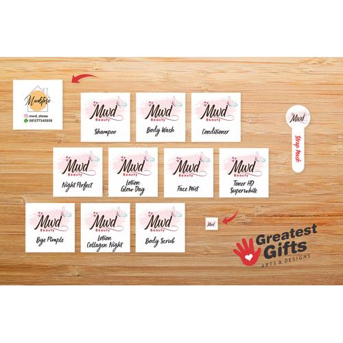 Jual Stiker label kotak CUSTOM ukuran MINI Product Sticker kemasan ...