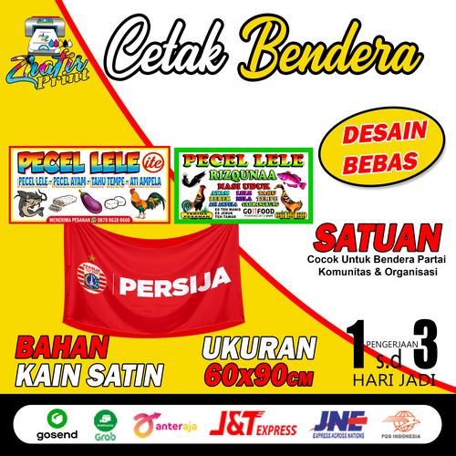Jual Sablon Custom Bendera Satuan - Uk.60x90cm - Bahan Satin - Desain ...