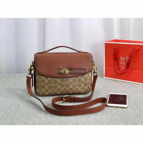 Promo COACH CASSIE CROSSBODY IN SIGNATURE CANVAS KHAKI TAN - TAS COACH ...