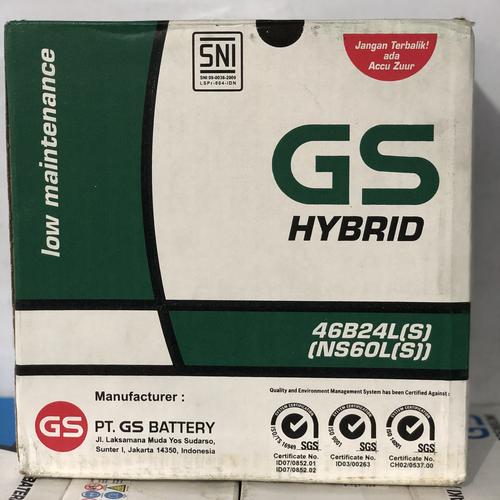 Jual Aki GS HYBRID NS60LS mobil yaris crv hrv altis civic inova bensin ...