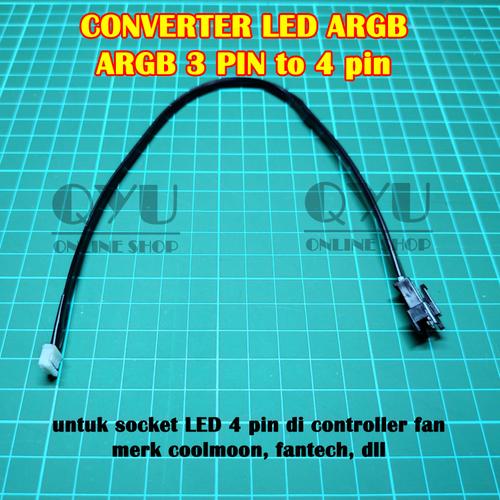 Jual Converter LED ARGB 3 pin to 4 pin (socket Controller FAN RGB Case ...