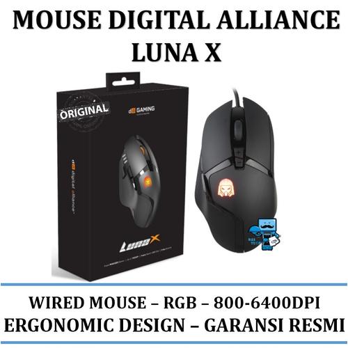 Jual Mouse Gaming Digital Alliance Luna X - Black - Putih - Jakarta ...