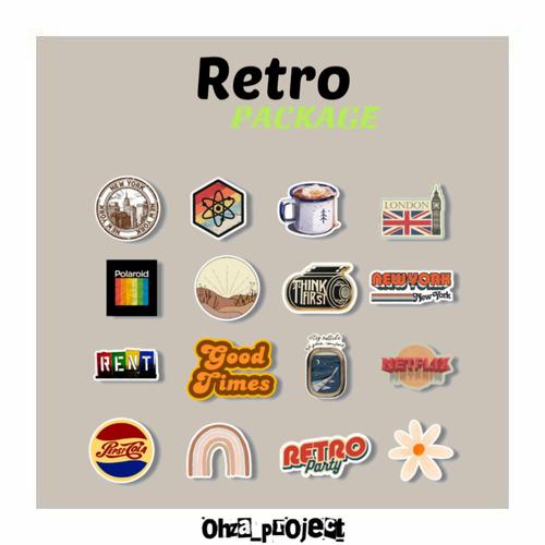 Jual STICKER AESTHETIC RETRO SERIES STIKER CASE HANDPHONE LAPTOP DIY ...