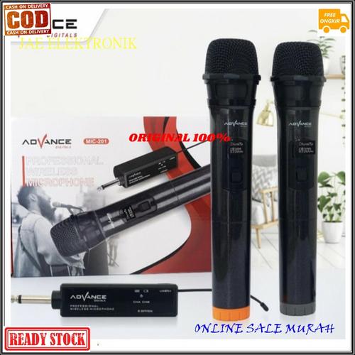 Jual ADVANCE MIC WIRELESS DUAL ORIGINAL G495 MICROPHONE KARAOKE Mic ...