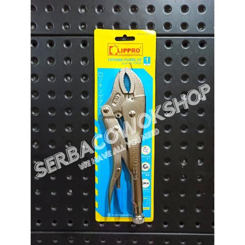 Jual Lippro Tang Buaya Jepit Chrome Bengkok 10 Inch Locking Plier Vice ...