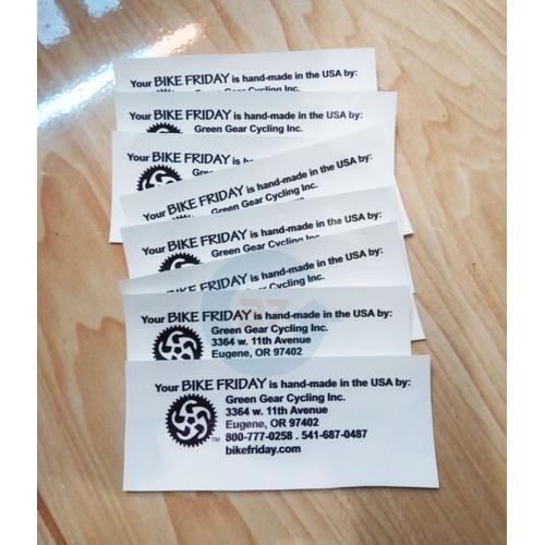 Jual Sticker Stiker Decal Sepeda Bike Friday Alamat Address - Jakarta ...