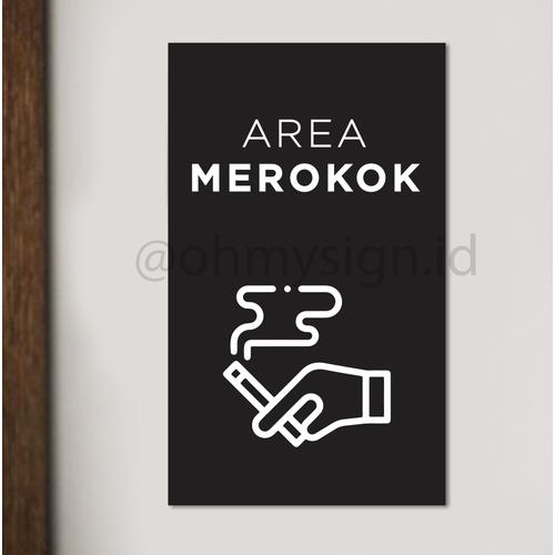 Jual SIGN AREA MEROKOK PRINTED | PAPAN AREA MEROKOK ACRYLIC | SIGN ...