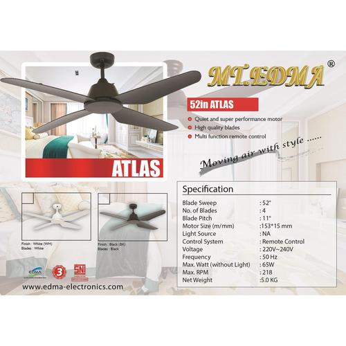 Jual MT.EDMA 52IN ATLAS Ceiling Fan Kipas Angin Plafon Remote Control ...