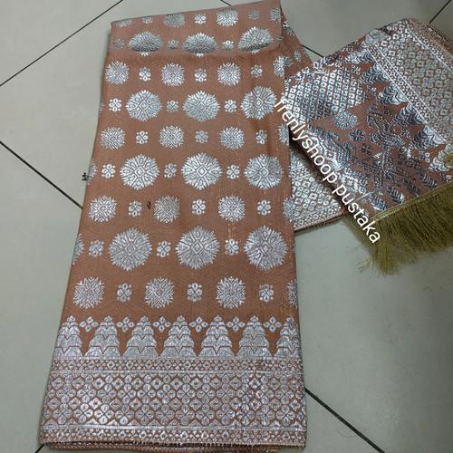 Jual Kain songket set selendang / bahan songket semi palembang premium ...
